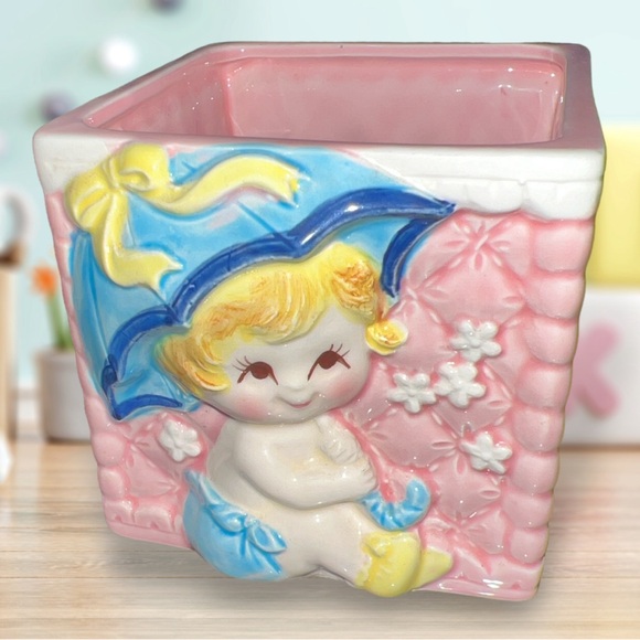 Ardco | Accents | Vintage Ardco Japan Kitschy Pink Square Ceramic Baby ...